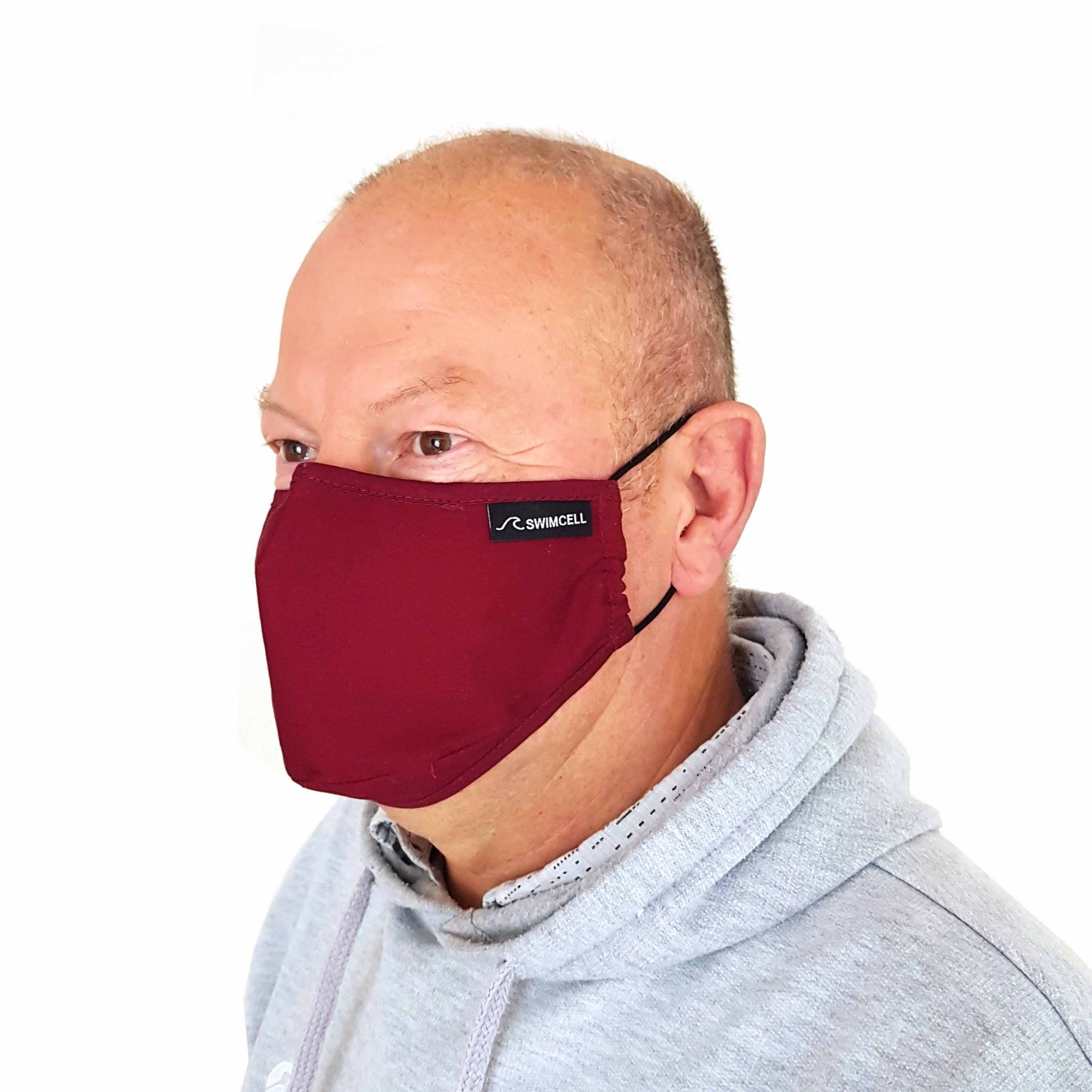 3 Layer Cotton Face Masks. Pack of 2 with 4 x PM 2.5 Filters - SwimCell
