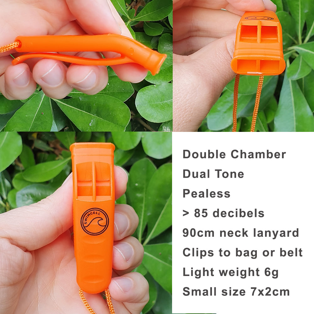 Orange Emergency Whistle For Swimming - Pack of 3 - SwimCell